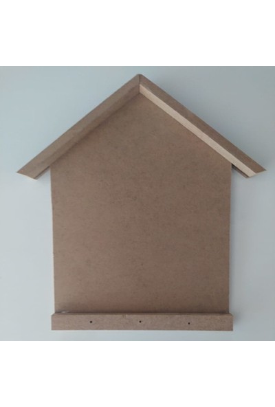 Deniz Ahşap Dizayn Boyanabilir Ahşap Ev Anahtarlık 25 x 23 cm