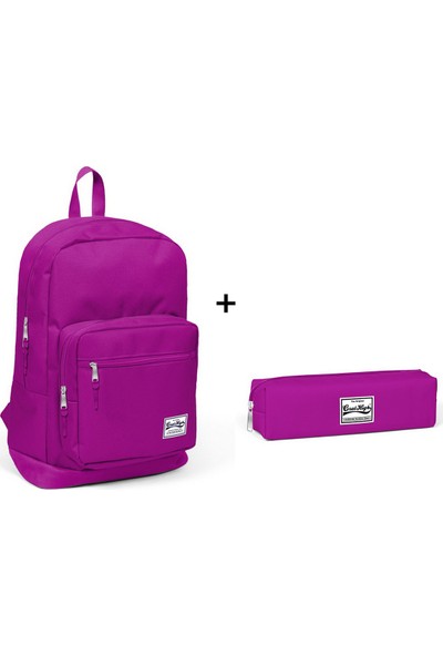 Coral High Çanta ve Kalem Kutu Seti-Mürdüm