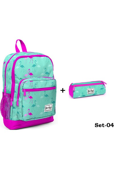 Coral High Çanta ve Üç Gözlü Kalem Kutu Seti-04