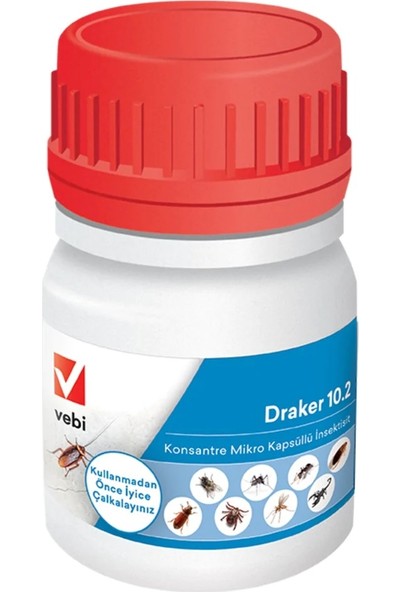 Vebi Draker 10.2 Cs Konsantre Genel Haşere Kovucu Kokusuz 50 ml Vebi Draker 10.2 Cs Konsantre Genel Haşere Kovucu Kokusuz 50 ml