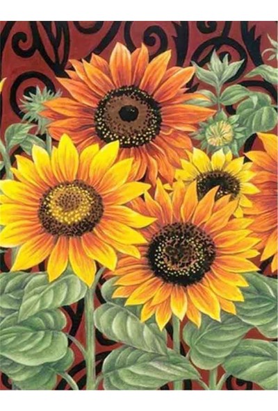 Movas Sanat Ayçiçek Eşsizliği Elmas Mozaik Tablo