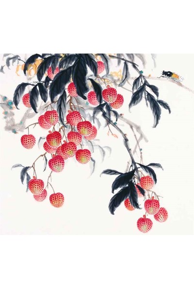 Movas Sanat Lychee Ağacı Elmas Mozaik Tablo