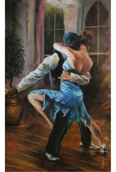 Movas Sanat Mavi Elbiseli Kadın ve Dans Elmas Mozaik Tablo Movas Sanat Mavi Elbiseli Kadın ve Dans Elmas Mozaik Tablo