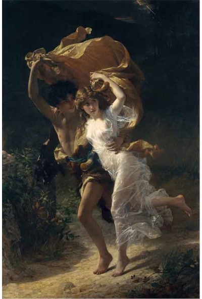 Movas Sanat Yağmurdan Kaçan Çift Elmas Mozaik Tablo