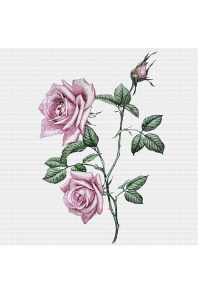 Movas Sanat Mor Güller Elmas Mozaik Tablo