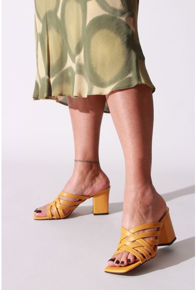 Rovigo Plus Hardal Cilt Kadın Terlik Rovigo Plus Hardal Cilt Kadın Terlik