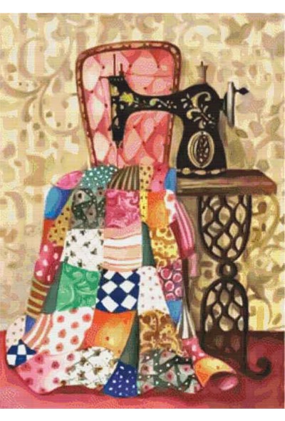 Movas Sanat Eski Bir Dikiş Makinesi Elmas Mozaik Tablo Movas Sanat Eski Bir Dikiş Makinesi Elmas Mozaik Tablo