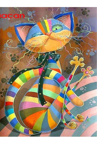 Movas Sanat Elektirik Çarpmış Kedi Elmas Mozaik Tablo Movas Sanat Elektirik Çarpmış Kedi Elmas Mozaik Tablo