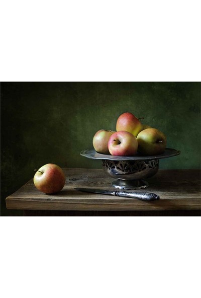 Movas Sanat Elmalar ve Bıçak Elmas Mozaik Tablo