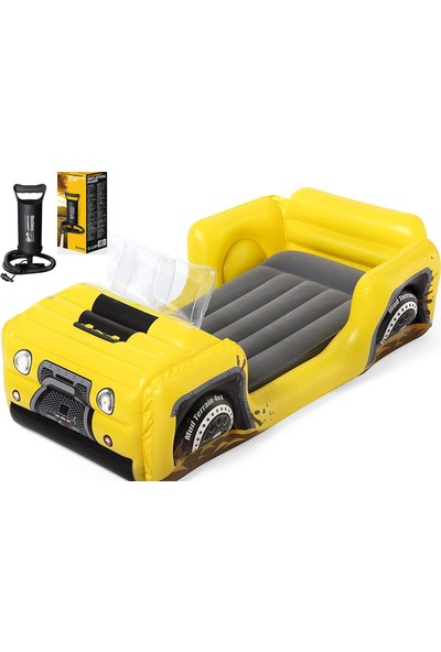 Bestway Pompalı- 4x4 Jeep Temalı, Şişme Çocuk Yatağı - Bestway 67714