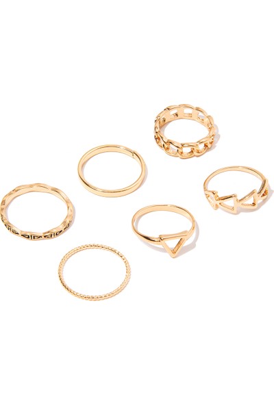 Mavi Kadın Geometrik Desenli Yüzük Seti 198400-5060 Mavi Kadın Geometrik Desenli Yüzük Seti 198400-5060