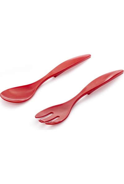 EW's Kitchenware Akrilik Soft Kırmızı Renk 2'Li Kaşık-Çatal EW's Kitchenware Akrilik Soft Kırmızı Renk 2'Li Kaşık-Çatal