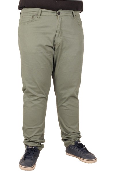 ModeXL Erkek Pantolon Keten Neptun Klasik 20902 Yeşil