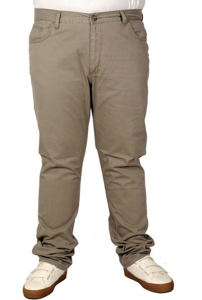 ModeXL Büyük Beden Erkek Gabardin Pantolon 21001 Bej