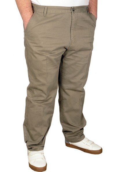 ModeXL Büyük Beden Erkek Gabardin Pantolon 21002 Bej