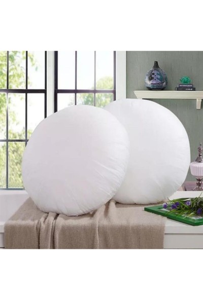 Laris Yuvarlak Boncuk Silikon 43X43 cm Kırlent Kılıfı Iç Yastığı SILIKON-400 gr