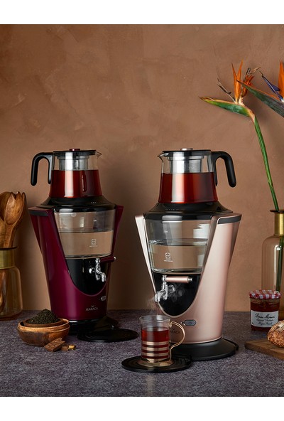 Karaca Rosegold Led Aydınlatmalı Sesli Semaver 1500W Karaca Rosegold Led Aydınlatmalı Sesli Semaver 1500W