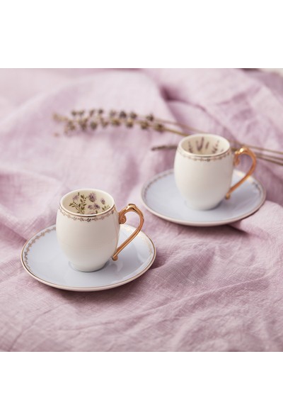 Karaca Lavander 2 Kişilik Kahve Fincan Takımı