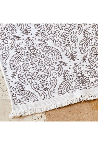 Karaca Home Harem Ekru Bej Çift Taraflı Kilim 80x150 cm Karaca Home Harem Ekru Bej Çift Taraflı Kilim 80x150 cm