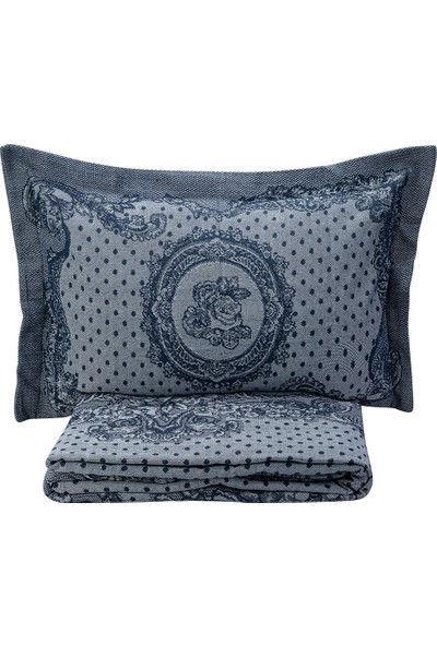 Karaca Home Espino Açık İndigo Çift Kişilik Yatak Örtüsü Seti