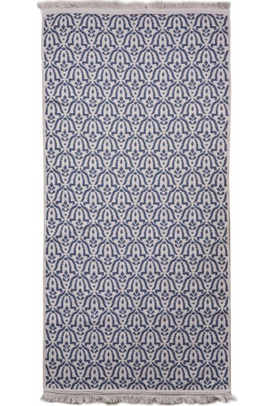 Karaca Home Morocco Ekru Lacivert Kilim 80x150 cm Karaca Home Morocco Ekru Lacivert Kilim 80x150 cm