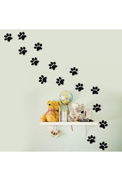 Harika Crown 3D Dekoratif Köpek Ayak Izi Sticker St9