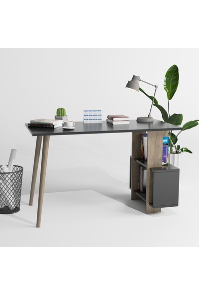 Lagomood Side Çalışma Masası Antrasit - Ceviz Lagomood Side Çalışma Masası Antrasit - Ceviz