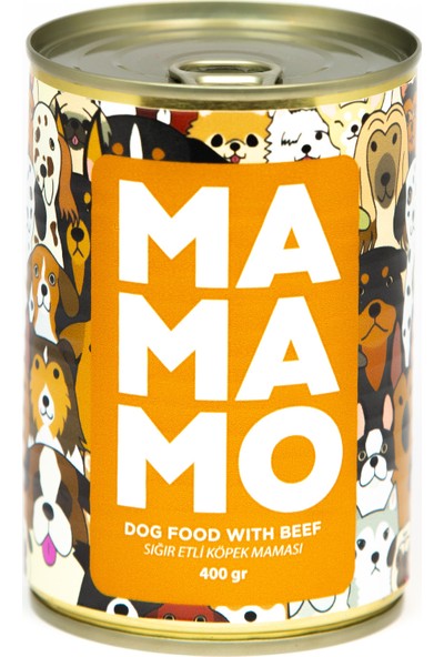 Mamamo Sığır Etli Konserve Köpek Maması 400 gr x 12 Adet Mamamo Sığır Etli Konserve Köpek Maması 400 gr x 12 Adet