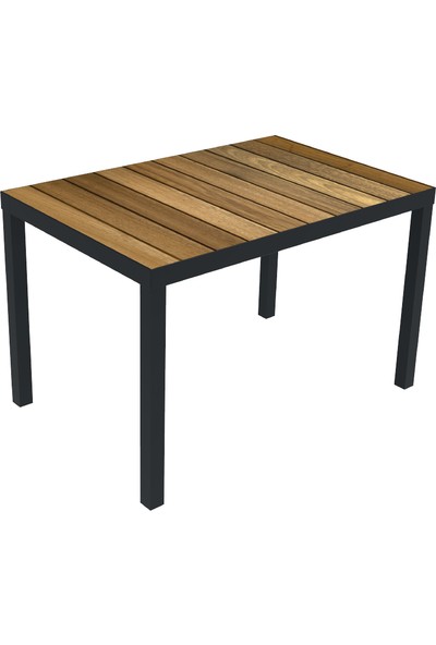 Aluseat Iroko Tablalı Alüminyum Masa