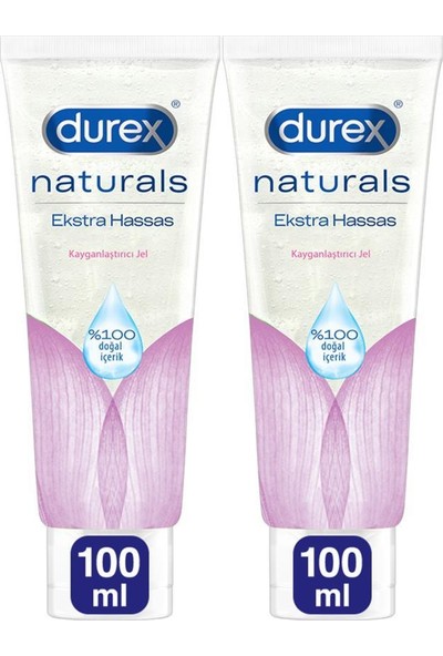 Durex Naturals Ekstra Hassas Kayganlaştırıcı Jel 100 ml X 2