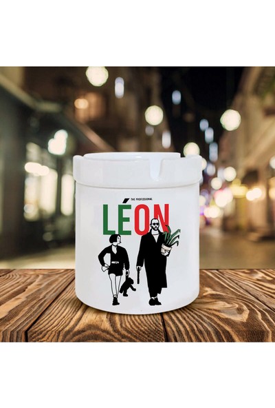 Leon Temalı Seramik Küllük