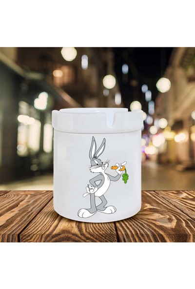 Bugs Bunny Baskılı Seramik Küllük