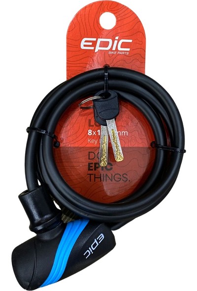 Epic Luky 8X1200MM Bisiklet Anahtarlı Kilit Epic Luky 8X1200MM Bisiklet Anahtarlı Kilit