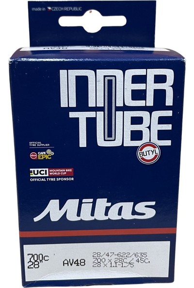Rubena Mitas 700X28/45C Kalın Sibop 47 mm Bisiklet Iç Lastik Rubena Mitas 700X28/45C Kalın Sibop 47 mm Bisiklet Iç Lastik