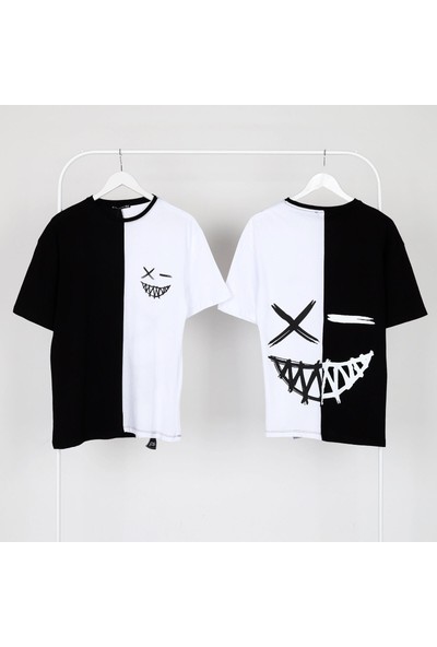 Arer Butik Sırt Baskılı Çift Renkli T-Shirt
