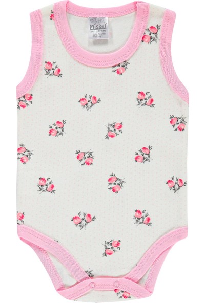 Misket Bebek Çıtçıtlı Badi 0-18 Ay Pembe