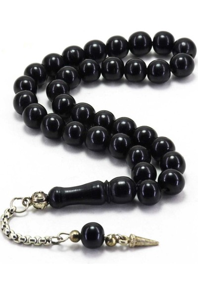 AbbasShop Sade Oltu Tesbih Gürcistan Oltu Tesbih 8x8 mm Küçük Boy