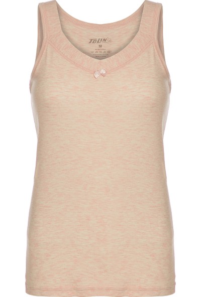 Tolin %100 Pamuk Bayan Geniş Askılı Atlet Pembe Melanj 1214 Tolin %100 Pamuk Bayan Geniş Askılı Atlet Pembe Melanj 1214