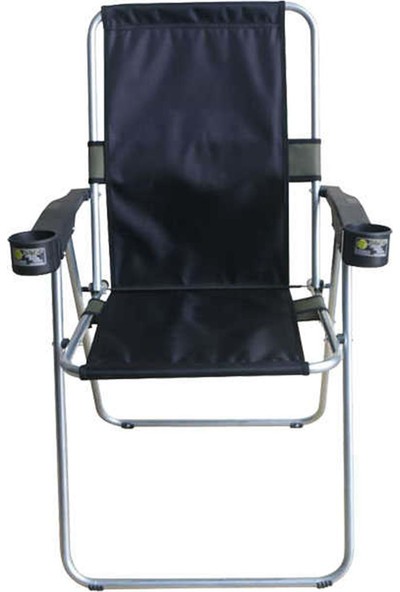 Atef Lüks Bardaklıklı Sandalye Siyah