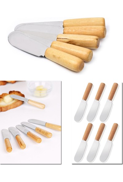 Maksipazar 6'lı Ahşap Saplı Mini Kahvaltı Bıçağı Maksipazar 6'lı Ahşap Saplı Mini Kahvaltı Bıçağı