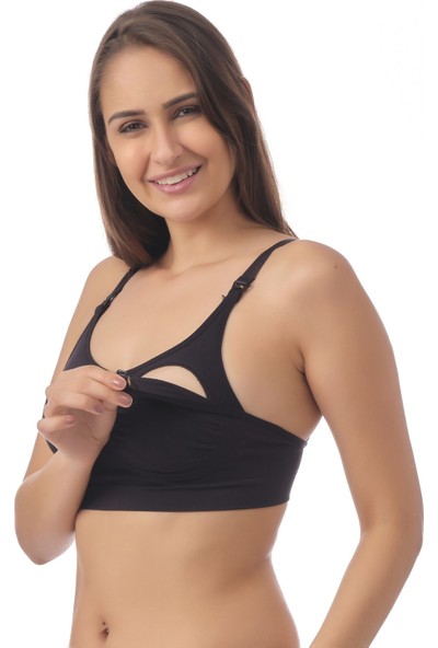 Doce Cravo Kadın Seamless Toparlayıcı Özellikli Emzirme Sütyeni 11125320 Siyah