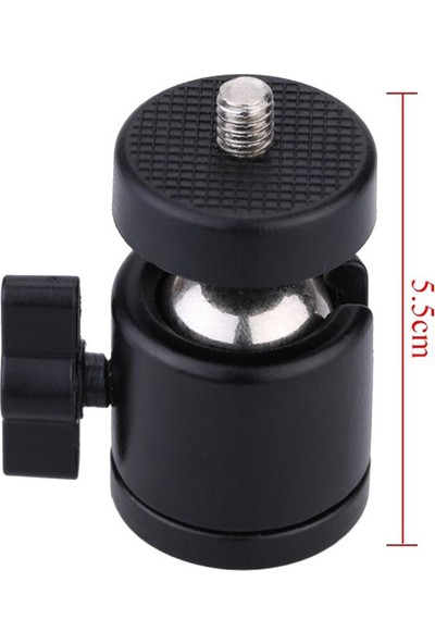 Ggt Tripod, Monopod ve Hot Shoe Için 360° Mini Top Kafa 1/4 Ggt Tripod, Monopod ve Hot Shoe Için 360° Mini Top Kafa 1/4