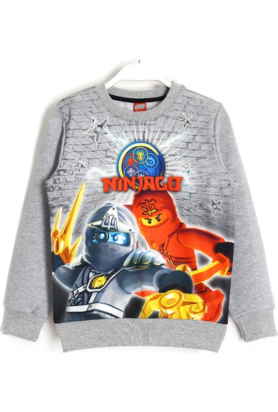 Ninjago LEGO Ninjago 3D Dijital Baskı Çocuk Sweatshirt 5 - 13 Yaş Gri Ninjago LEGO Ninjago 3D Dijital Baskı Çocuk Sweatshirt 5 - 13 Yaş Gri