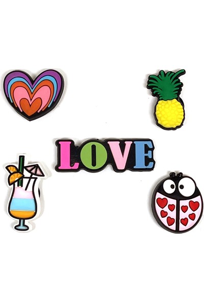 Crocs Terlik Süsü & Renkli Aksesuar 5'li Paket Jibbitz