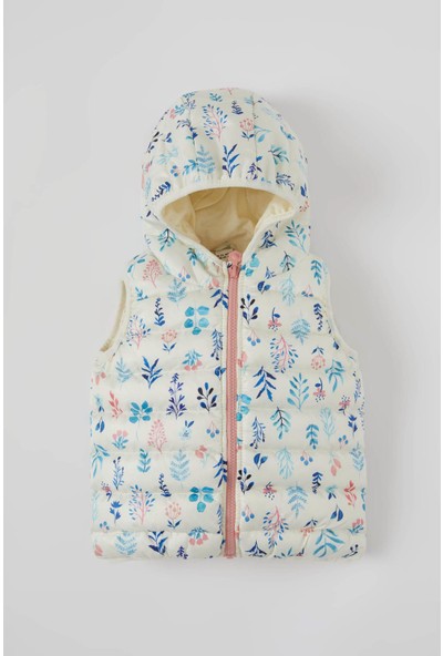 Defacto Kız Bebek Çiçek Desenli Şişme Yelek T3543A221SP