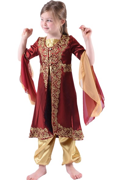 Ceocuk Bordo Çocuk Kaftan Bindallı Kına Elbisesi Ceocuk Bordo Çocuk Kaftan Bindallı Kına Elbisesi
