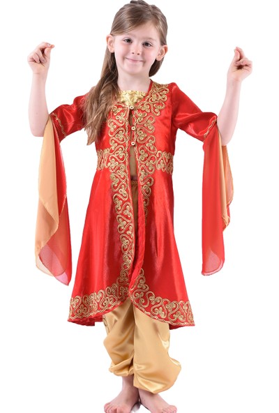 Ceocuk Kırmızı Çocuk Kaftan Bindallı Kına Elbisesi Ceocuk Kırmızı Çocuk Kaftan Bindallı Kına Elbisesi