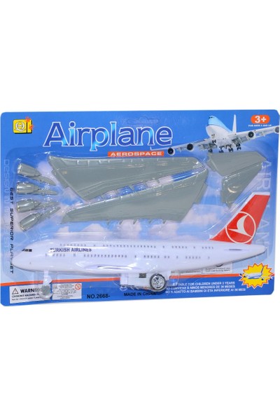 Can-Em Oyuncak 2668-2 Kartela Sürtmeli Uçak