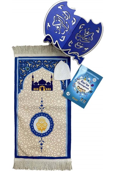 Icma Saray Bahçesi Rahle Seccade Elifba Mavi Çocuk Set Icma Saray Bahçesi Rahle Seccade Elifba Mavi Çocuk Set