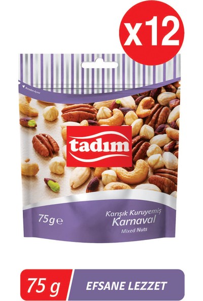 Tadım Karışık Kuruyemiş Karnaval 75 gr x 12'li